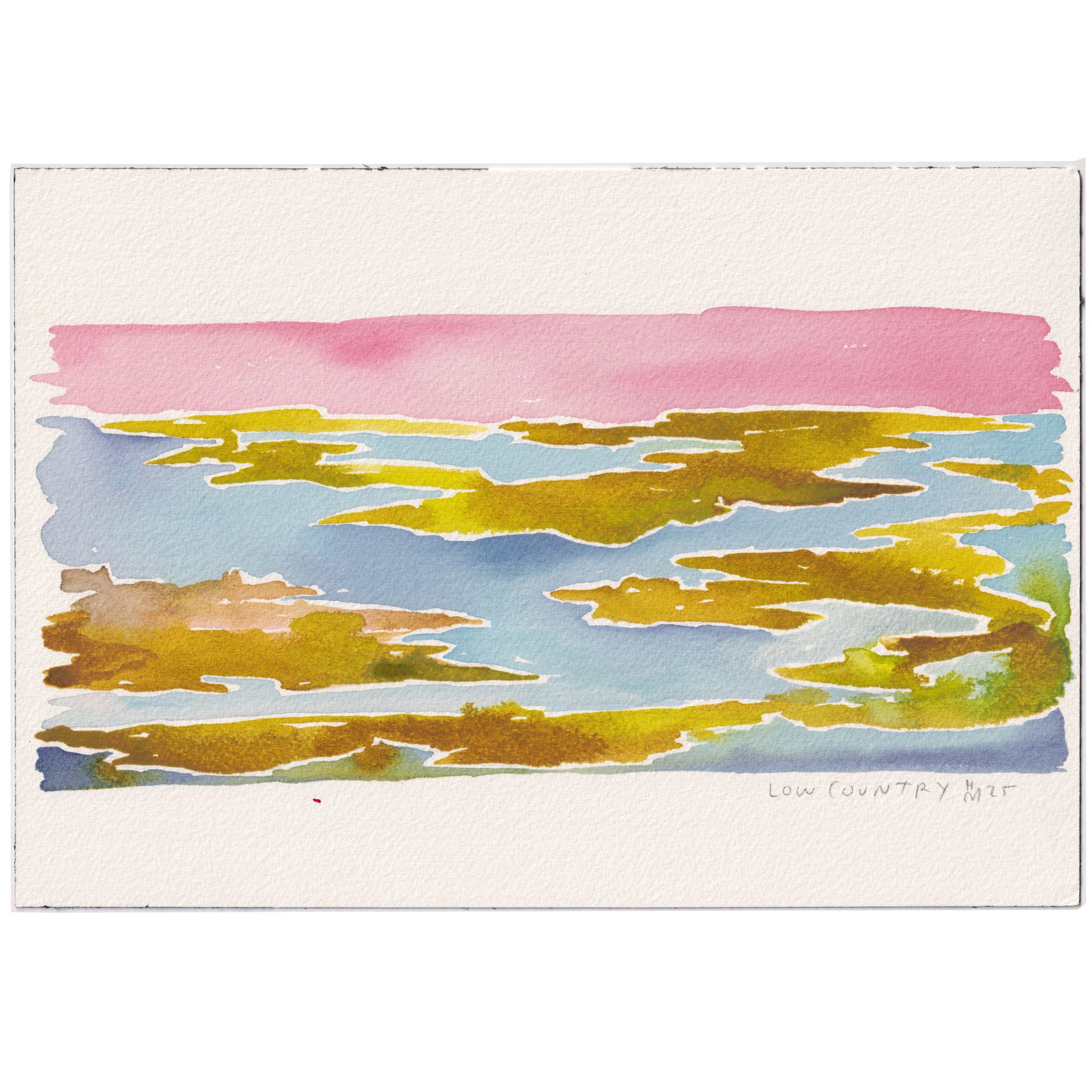 Original Framed Watercolor Study - Low Country